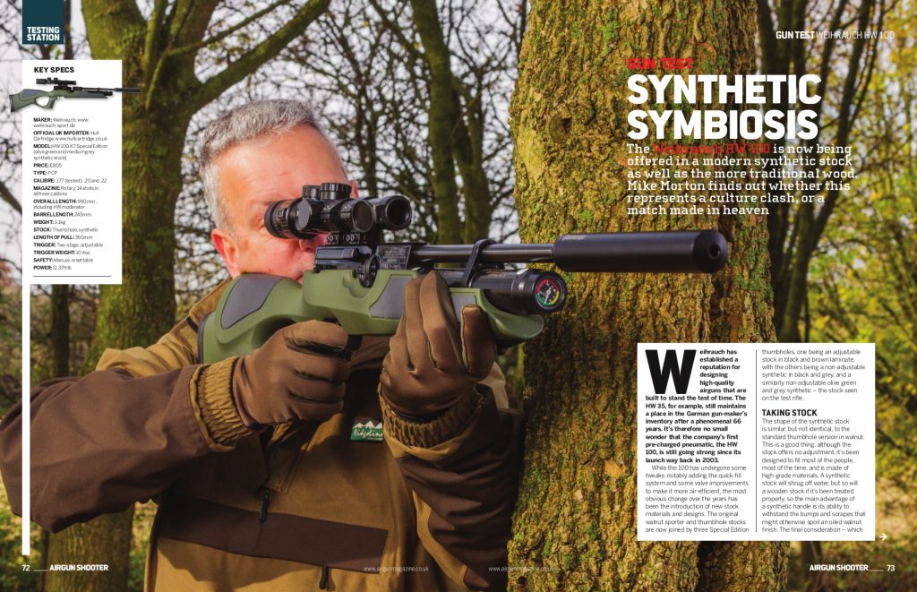 Testbericht für unser Pressluftgewehr HW 100 KT Special Edition ...